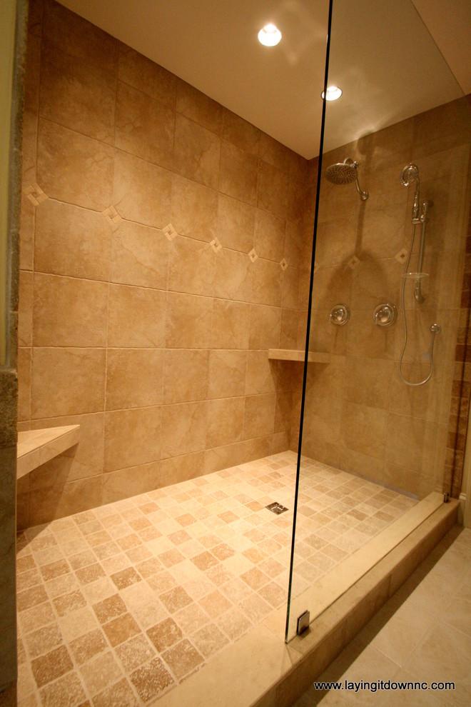 Custom Showers by Laying It Down - Contemporary - Bathroom - Charlotte ...
