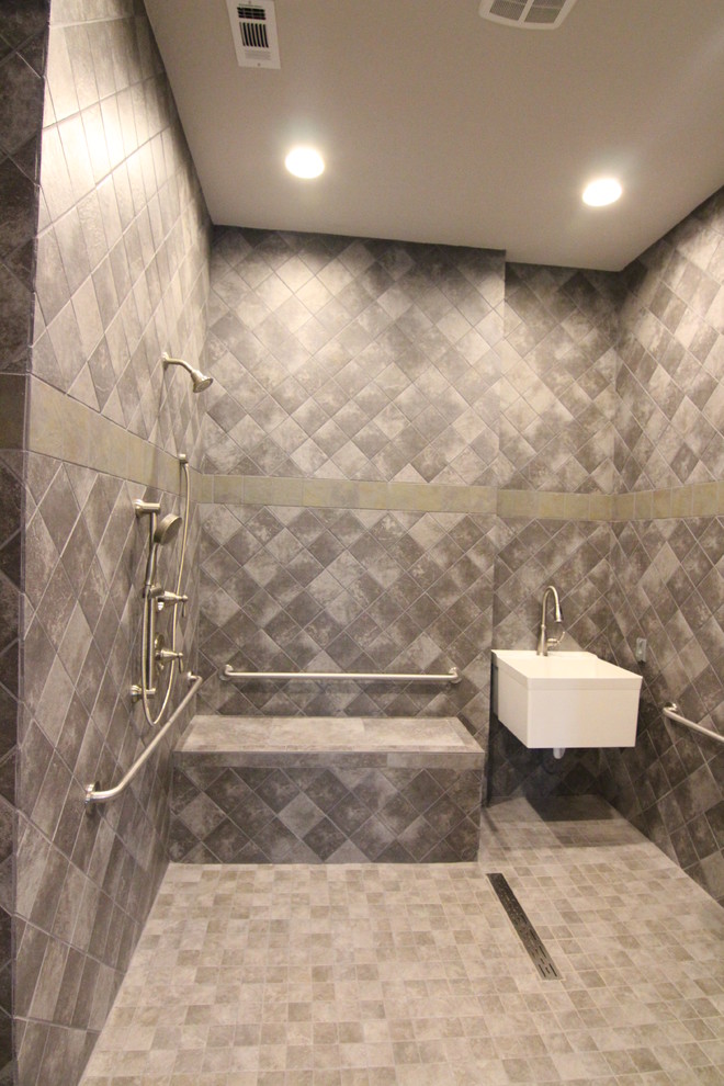 Custom Smart Home for Wounded Warrior - Farmhouse - Bathroom - Austin ...