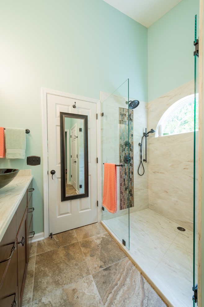 Custom Solid Surface - Corian Shower (Witch Hazel) - Contemporary ...