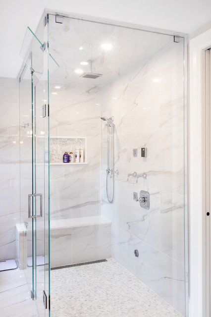 Custom steam shower with Built in Bench seat - Contemporary - Bathroom ...