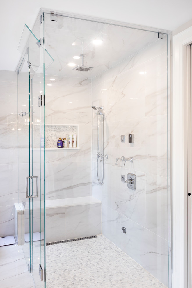 Custom steam shower with Built in Bench seat - Contemporáneo - Cuarto ...