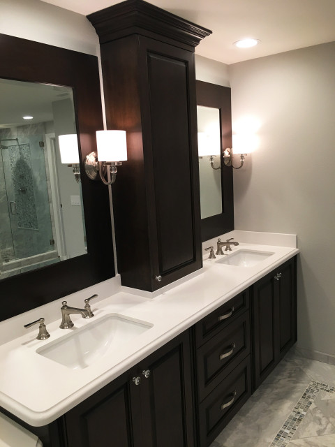 Custom Traditional Dark Espresso Master Bathroom Vanity - Classique ...