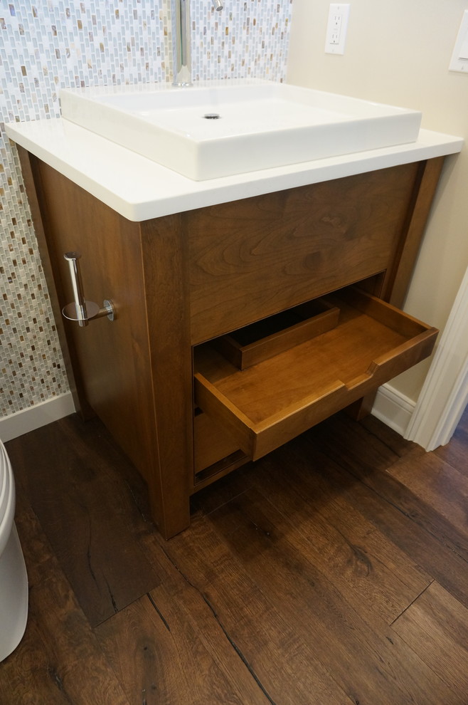 Custom vanity with pull out drawers - Transitional - Bathroom ...