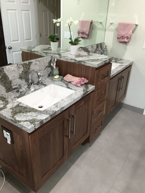 Custom Walnut Cabinets - Transitional - Bathroom - San Francisco - by ...