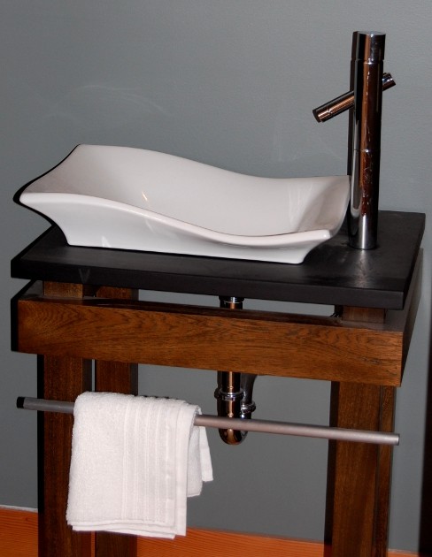Custom Wood Sink Stand - Contemporary - Bathroom - New York - by ...
