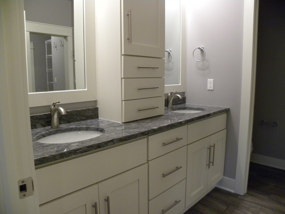 Double Vanity- White with Upper Cabinets - Modern - Bathroom - Other ...