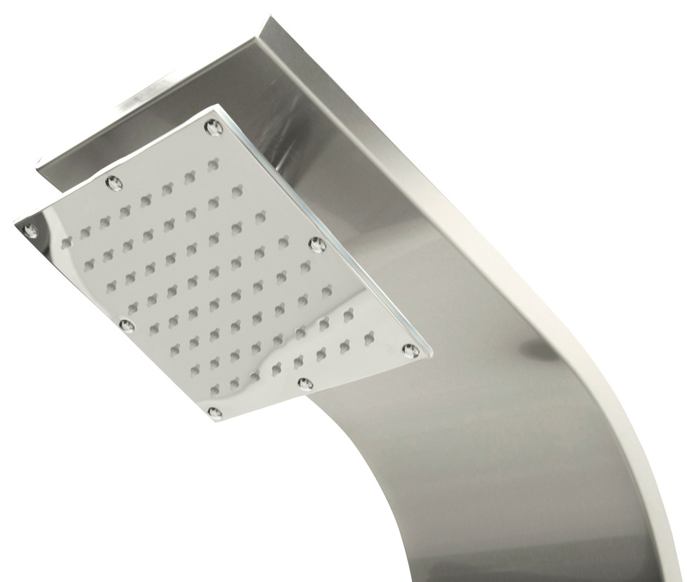 Echo 63.5 in. 4-Jetted Full Body Shower Panel System with Heavy Rain ...