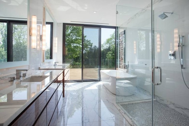 Eden Mosaic Tile Installations: River Rock Pattern Mosaic Stainless ...