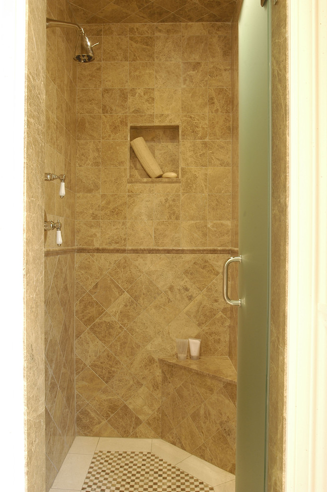 Emperador Light Turkish Shower - Contemporary - Bathroom - New York ...
