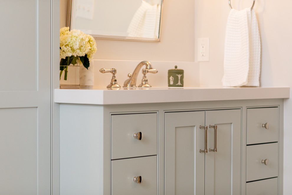 Eton Master Bath Remodel with Built-In Washer Dryer Custom Cabinet in Towson - Fusion - Bathroom ...