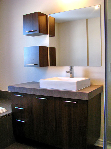 Examples of vanities in melamine - Modern - Bathroom - Montreal - by ...