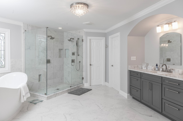 Expansive Posh Master Bathroom - Contemporary - Bathroom - Atlanta - by ...