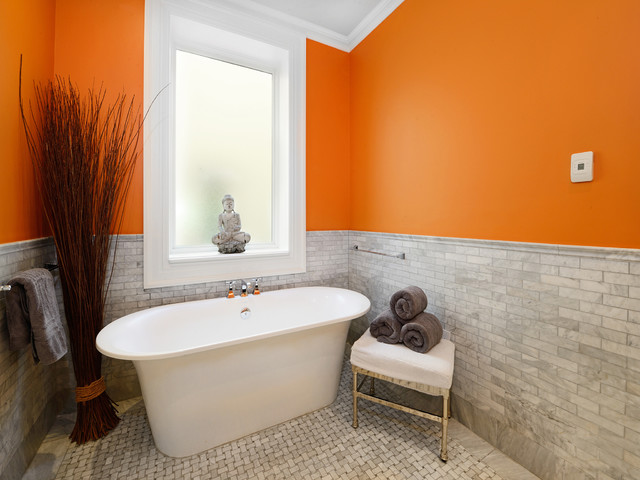 Extraordinary 28-foot wide Queen Anne mansion - Transitional - Bathroom ...