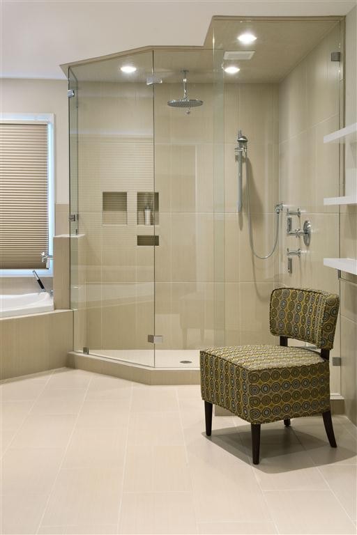 Flush entry into master shower - Modern - Bathroom - Other - by Tongue ...