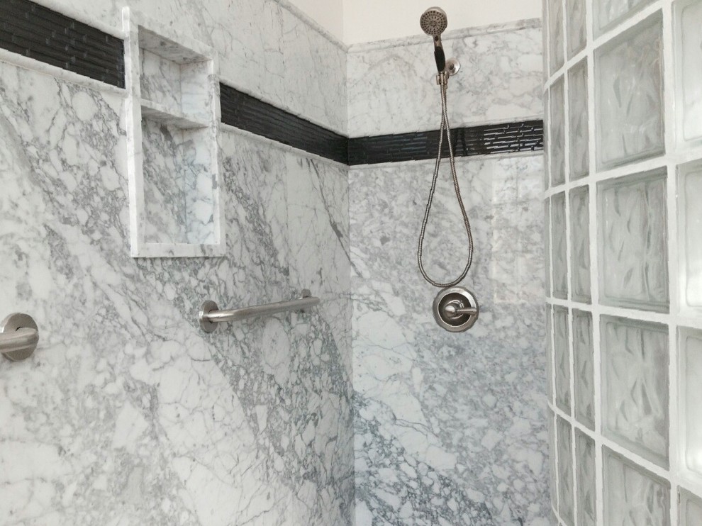 ForzaStone White Carrera Walk in Shower - Bathroom - Phoenix - by ...