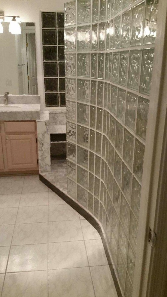 ForzaStone White Carrera Walk in Shower - Bathroom - Phoenix - by ...