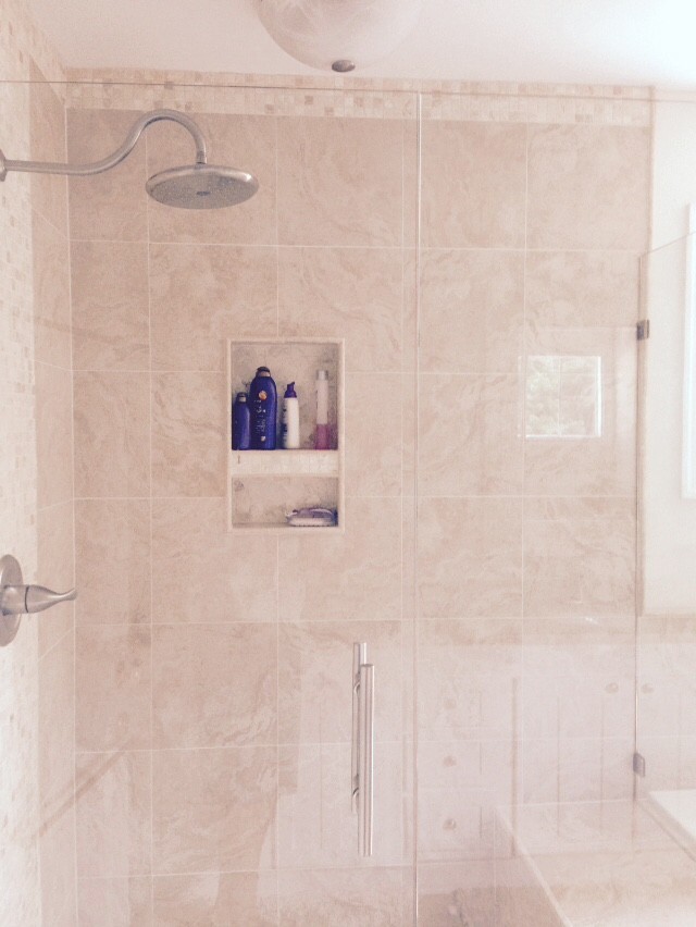 Frameless glass shower enclosure - Traditional - Bathroom - Richmond ...