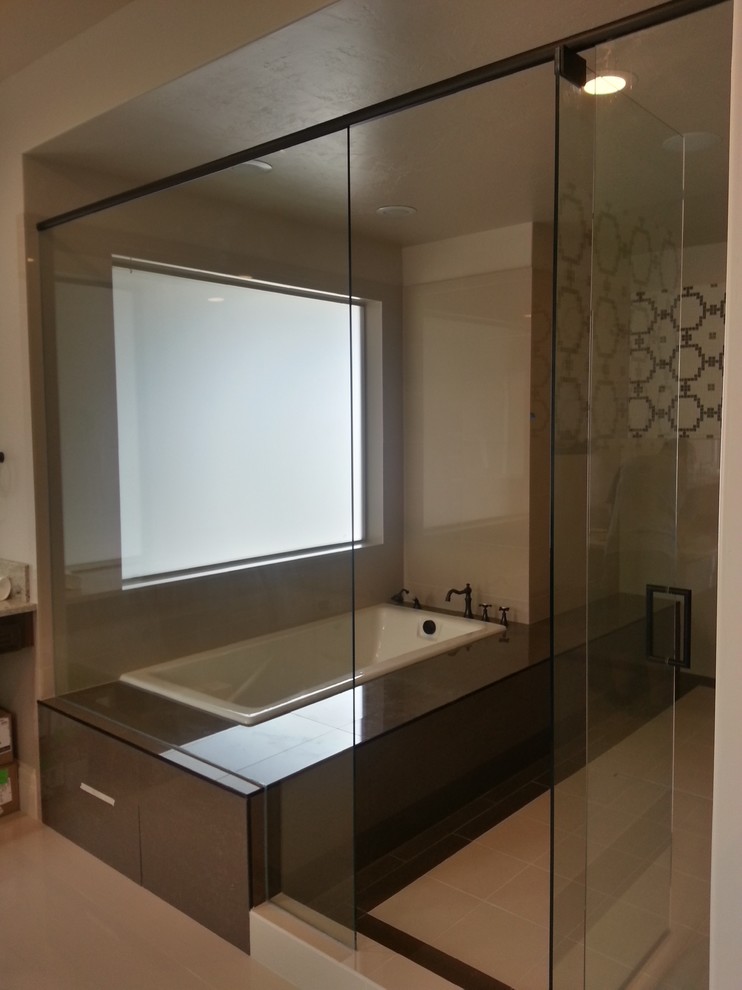 Frameless Shower Enclosures with Header - Contemporary - Bathroom ...