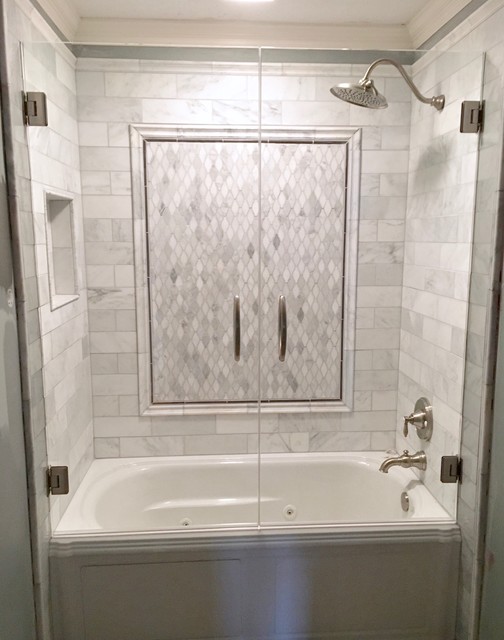 Frameless Shower Glass French Doors Fusion Bathroom Other By