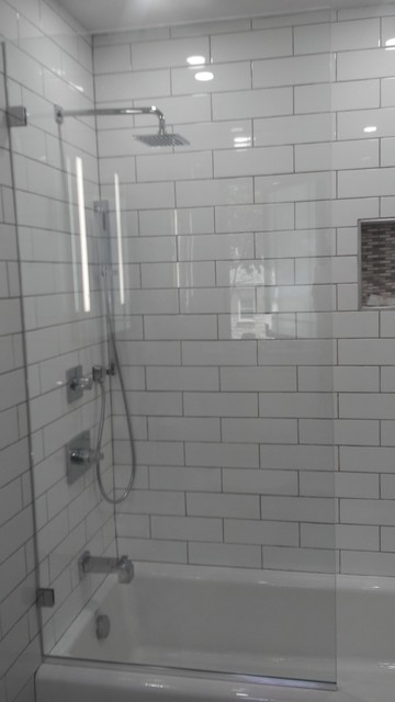 Frameless Splash Guard Modern Bathroom New York By Absolute