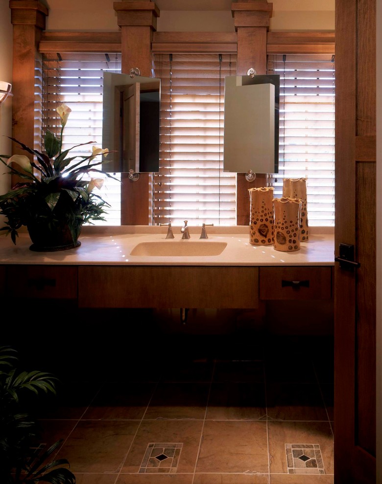 Frank Lloyd Wright Inspired - Contemporary - Bathroom - Omaha - by Curt ...