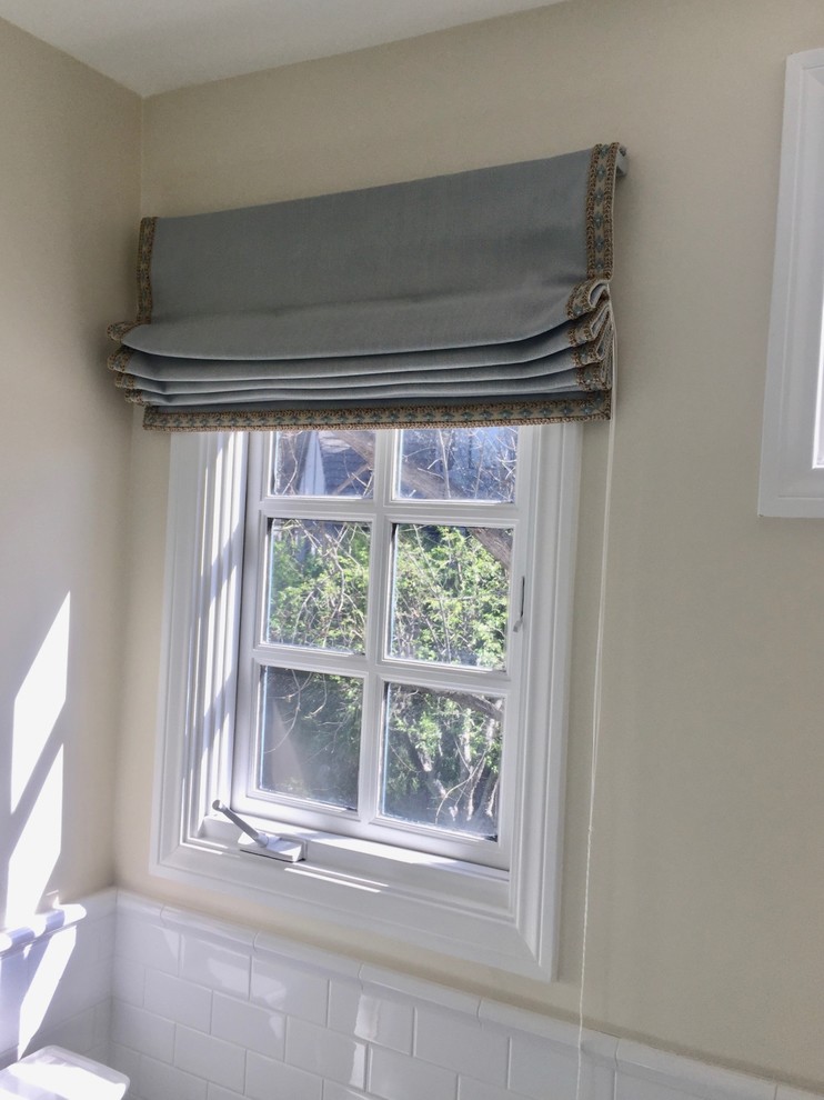 Functional Roman Shade - Transitional - Bathroom - Los Angeles - by ...