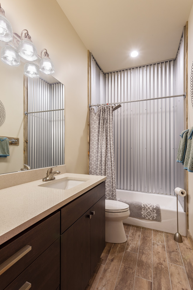 Galvalume Corrugated Shower Surround - Contemporary - Bathroom - Other ...