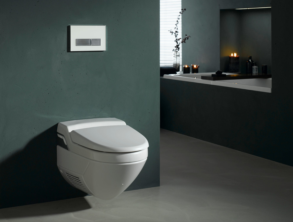Geberit Wall-Hung White Toilet - Modern - Bathroom - Chicago - by ...
