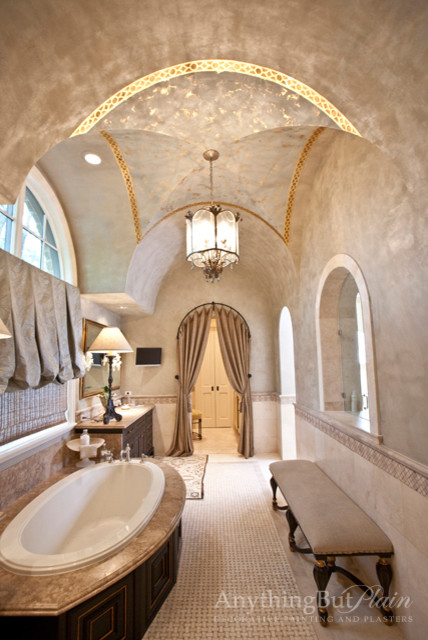 Gilded Master Bathroom Ceiling and Walls - Bathroom - Houston - by ...