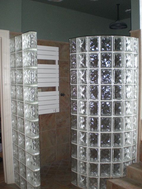 Glass Block Bathroom - Bathroom - Austin - by Lone Star Remodeling And ...