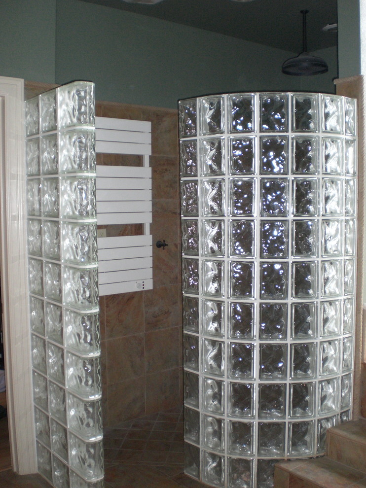 Glass Block Bathroom - Bathroom - Austin - by Lone Star Remodeling And ...