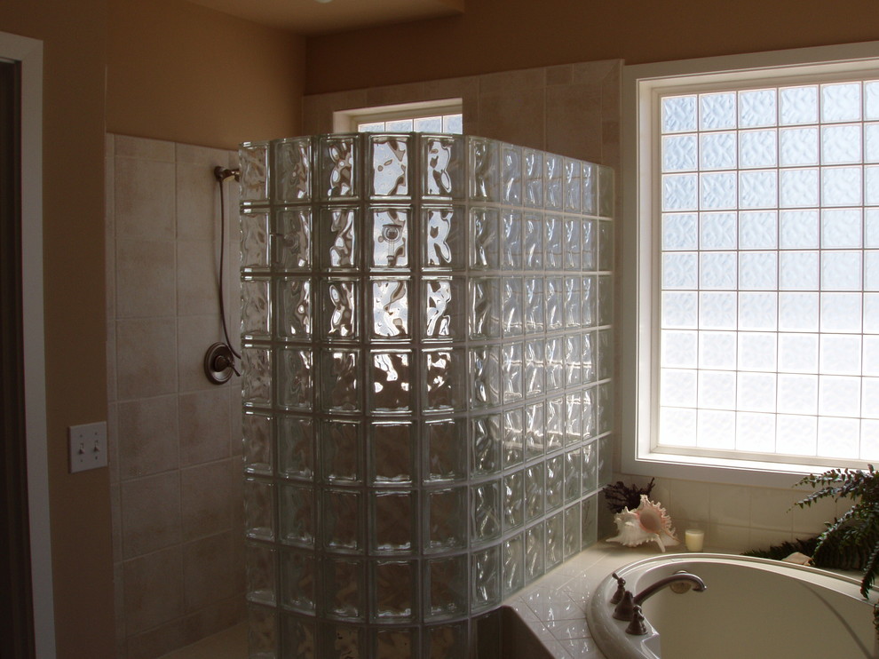 glass block shower - Modern - Bathroom - Seattle - by Cascade Homes ...