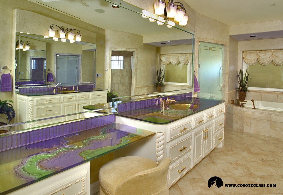 Glass Integral Sinks - Bathroom - Austin - by Glass River Design | Houzz