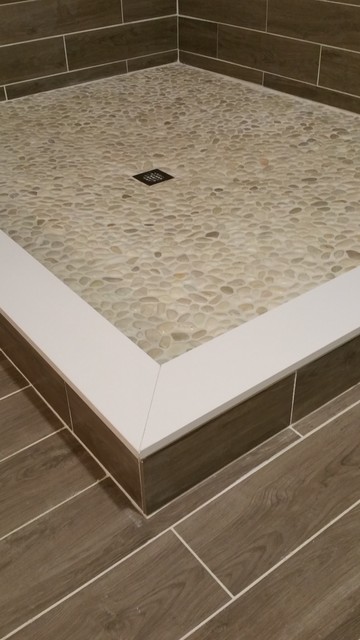 Glassless Shower - Modern - Bathroom - Boston - by Local Tile LLC ...