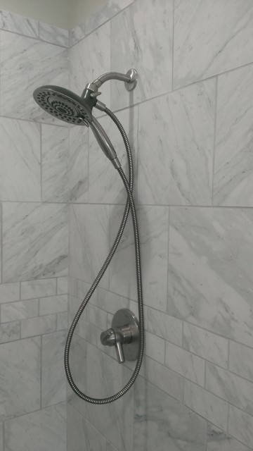 Grab bar blocking installed for later use - Traditional - Bathroom ...