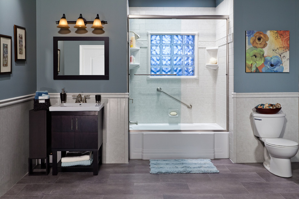 Gray Classic Bathtub - Transitional - Bathroom - Austin - by Genie Bath ...