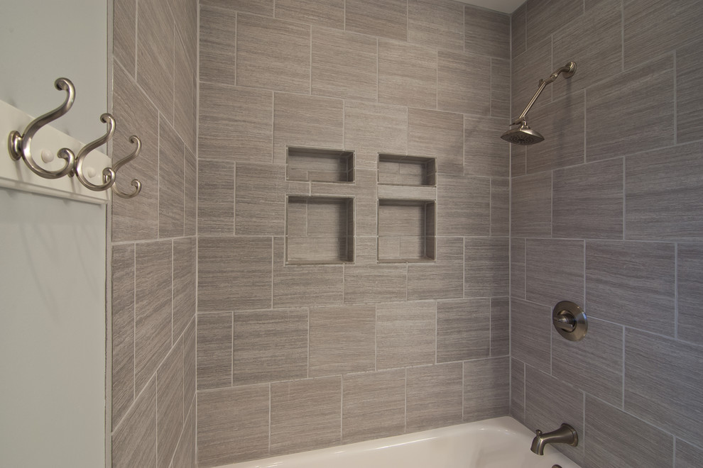gray tile horizontal - Contemporary - Bathroom - Columbus - by Franks ...