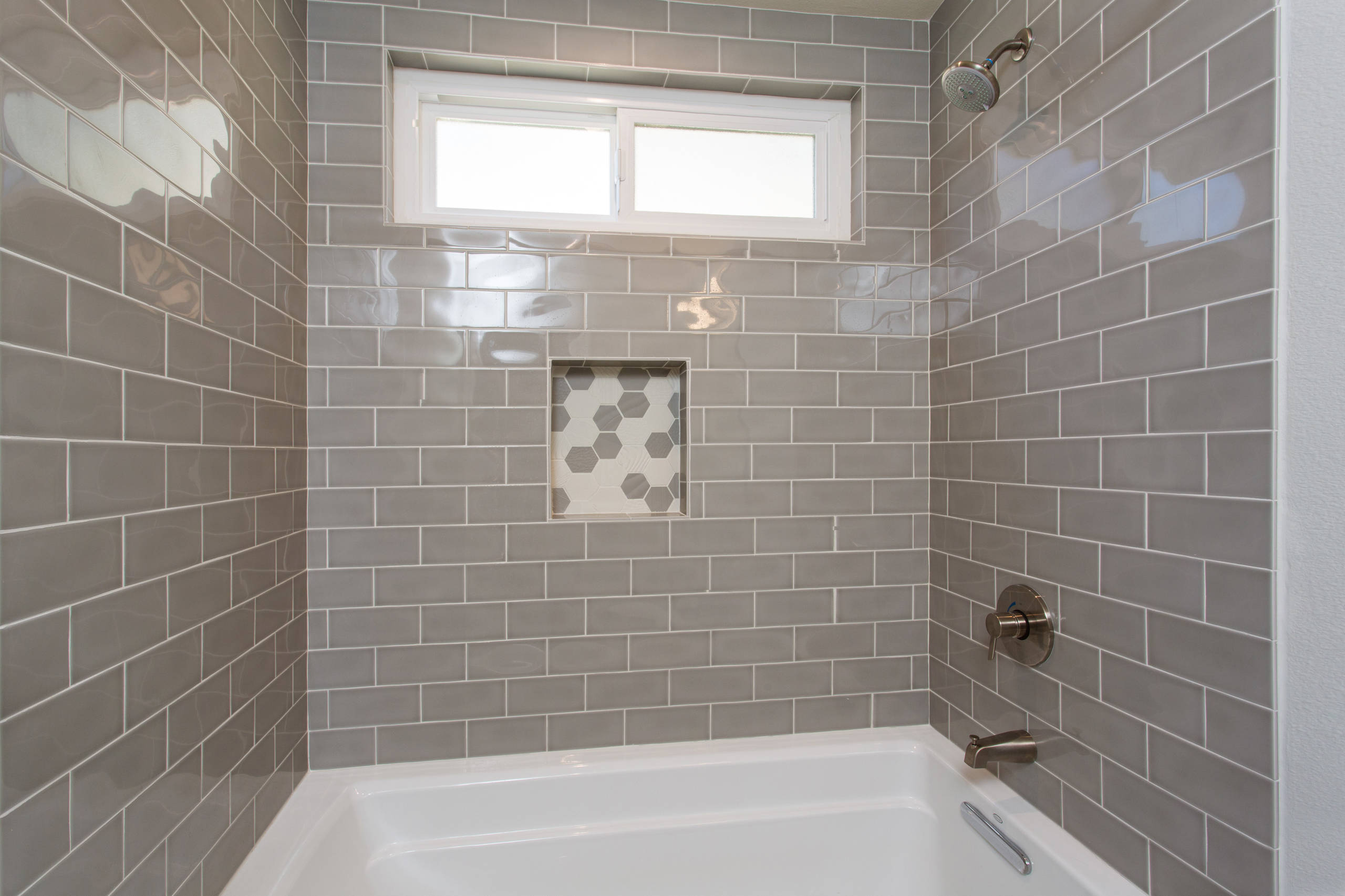 Gray Subway Tile Shower Design Ideas, 60% OFF