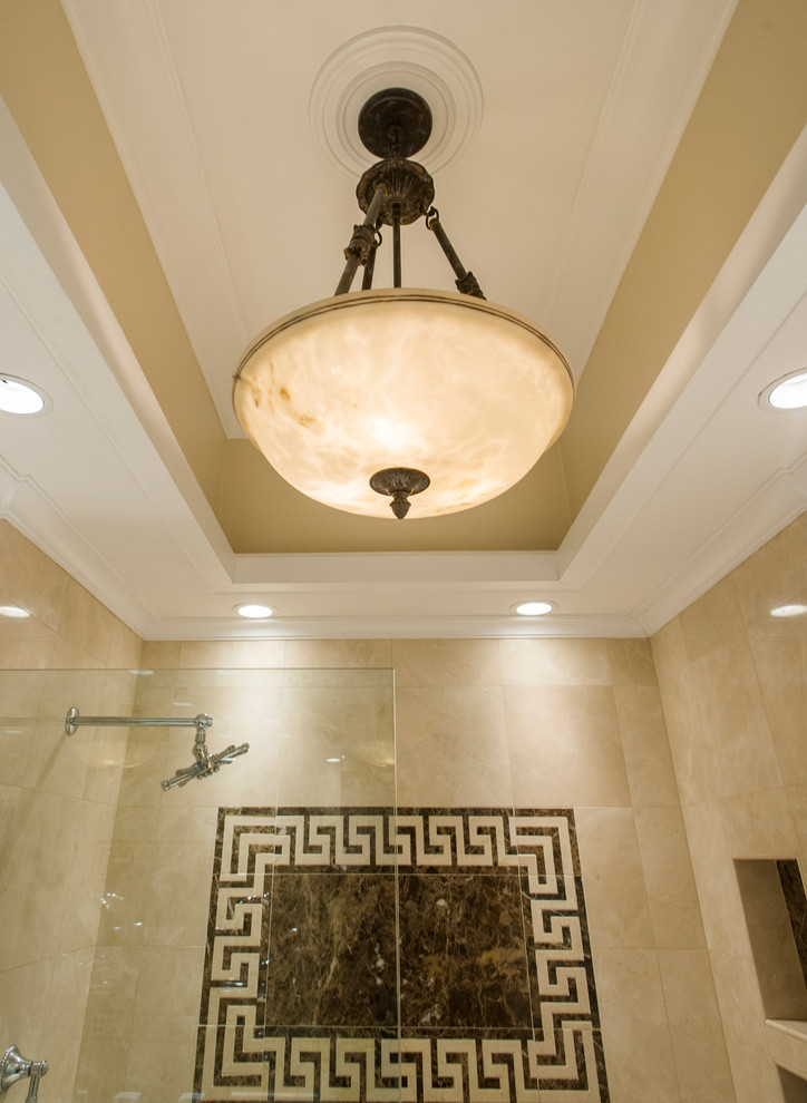 Greek key marble bathroom - Traditional - Bathroom - Boston - by User ...