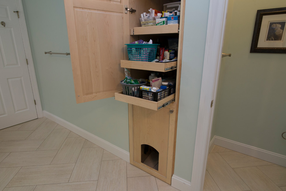 Green, Tan and blue Master Bath - Transitional - Bathroom - Raleigh ...