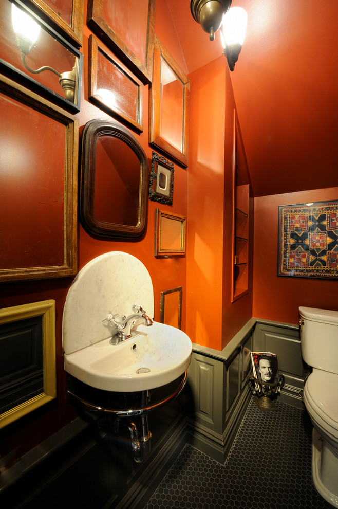 Greenwich Village Brownstone - Transitional - Powder Room - New York ...
