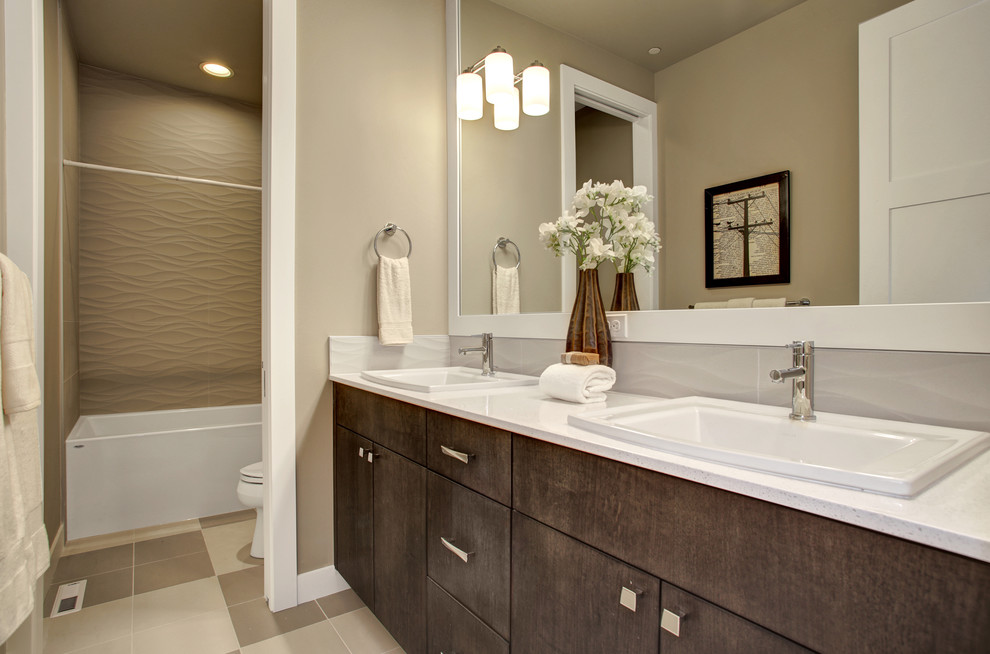 Hall Bathroom - Contemporary - Bathroom - Seattle - by Chaffey Building ...