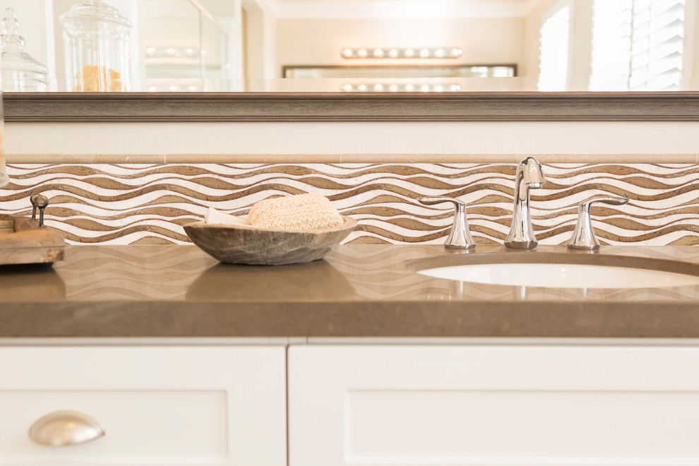 Hand-Carved Marble Border- Wave - Bathroom - New York - by Elalux tile ...