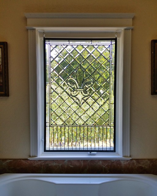 Beveled Bathroom Windows