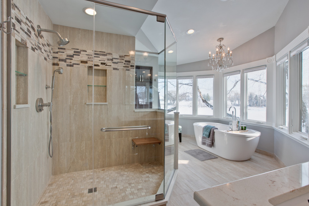 Hanstone Serenity - Bathroom - Chicago - by Masters Countertops | Houzz