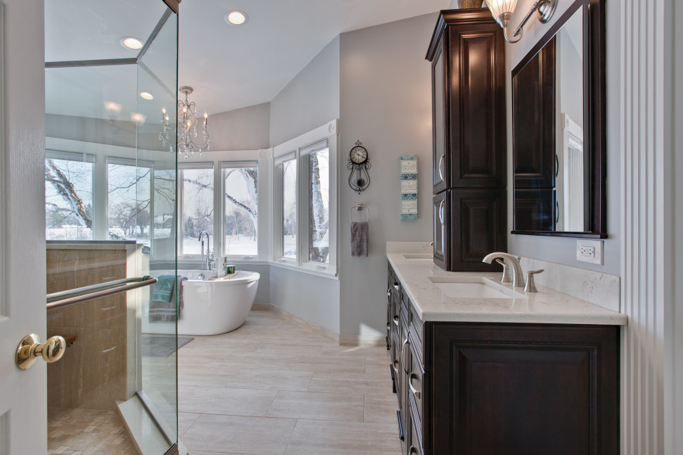 Hanstone Serenity - Bathroom - Chicago - by Masters Countertops | Houzz