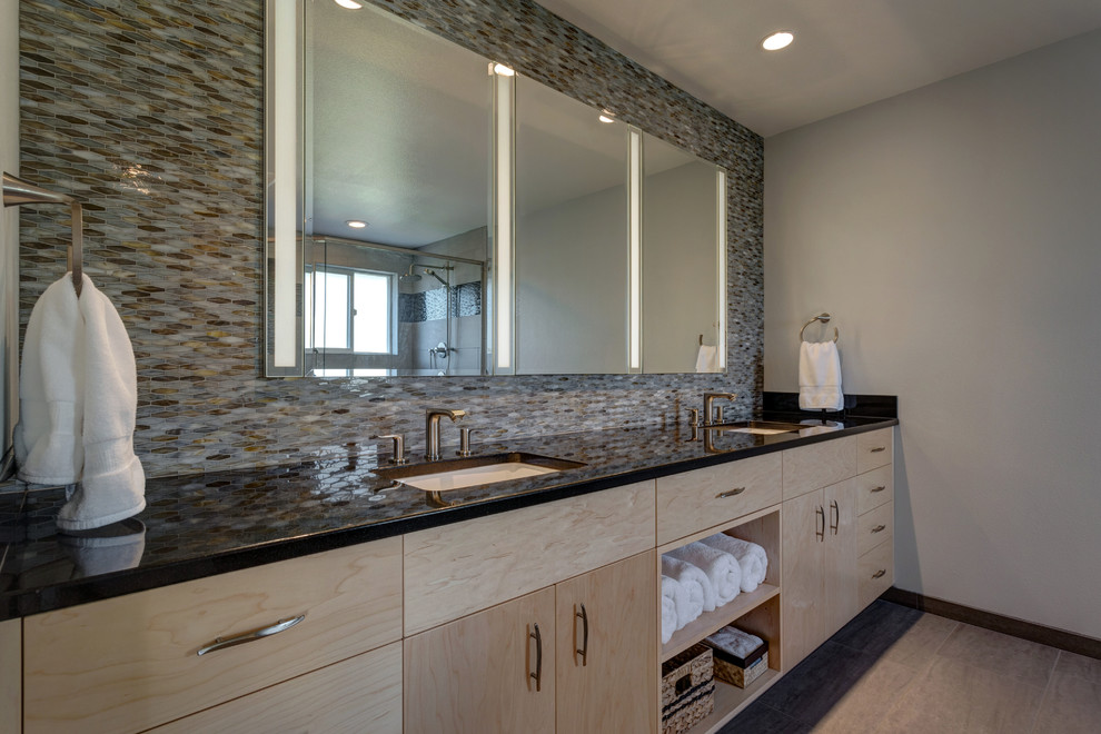 Hexagonal wall tile in master bath - Contemporary - Bathroom - Seattle ...
