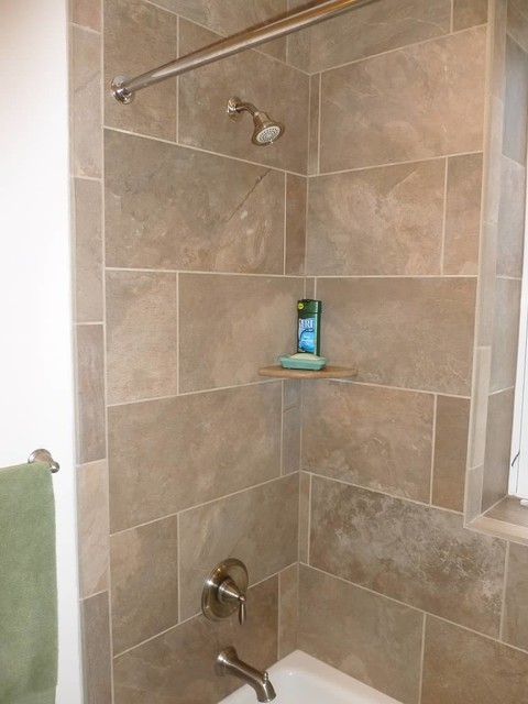 Hilary & Charlie's Hall Bath - their only bathroom! - Traditional ...