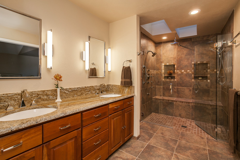 Huge shower with bench seating Denver CO - Modern - Bathroom - Denver ...