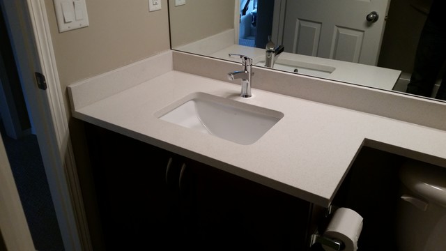 Ice Snow Quartz (Caesarstone) - Modern - Bathroom - Calgary - by Stone ...